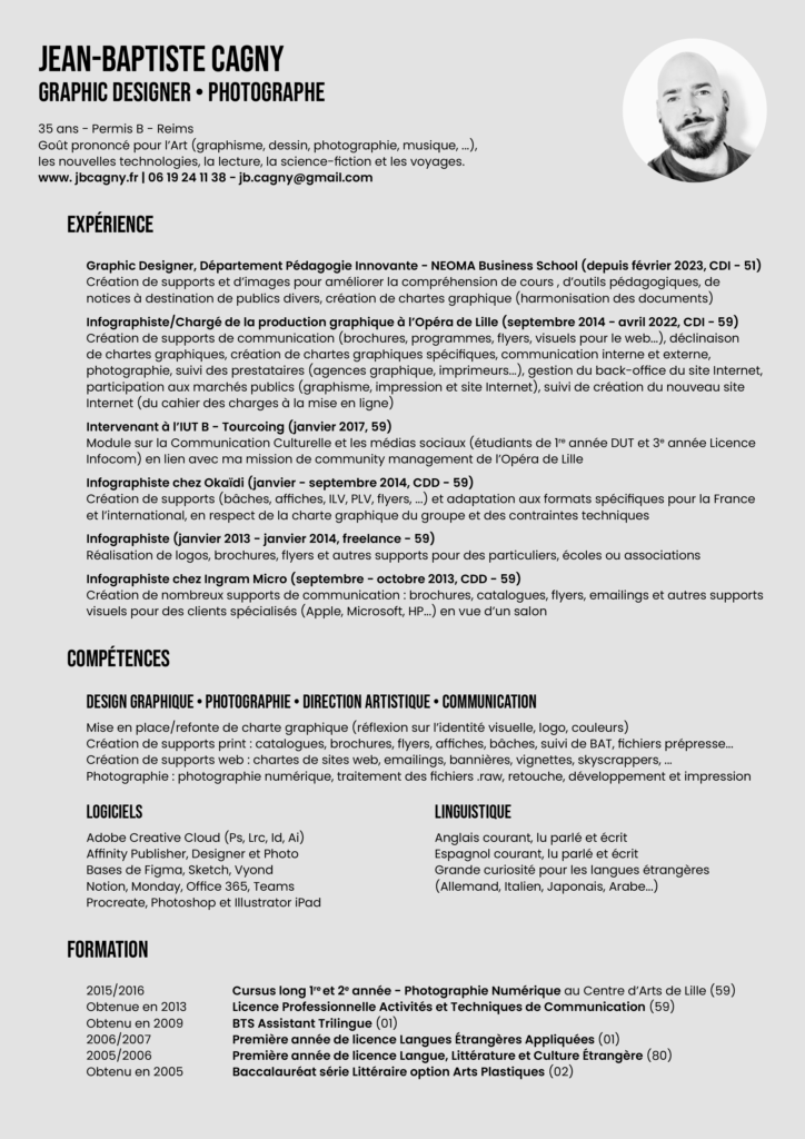 CV - Jean-Baptiste Cagny